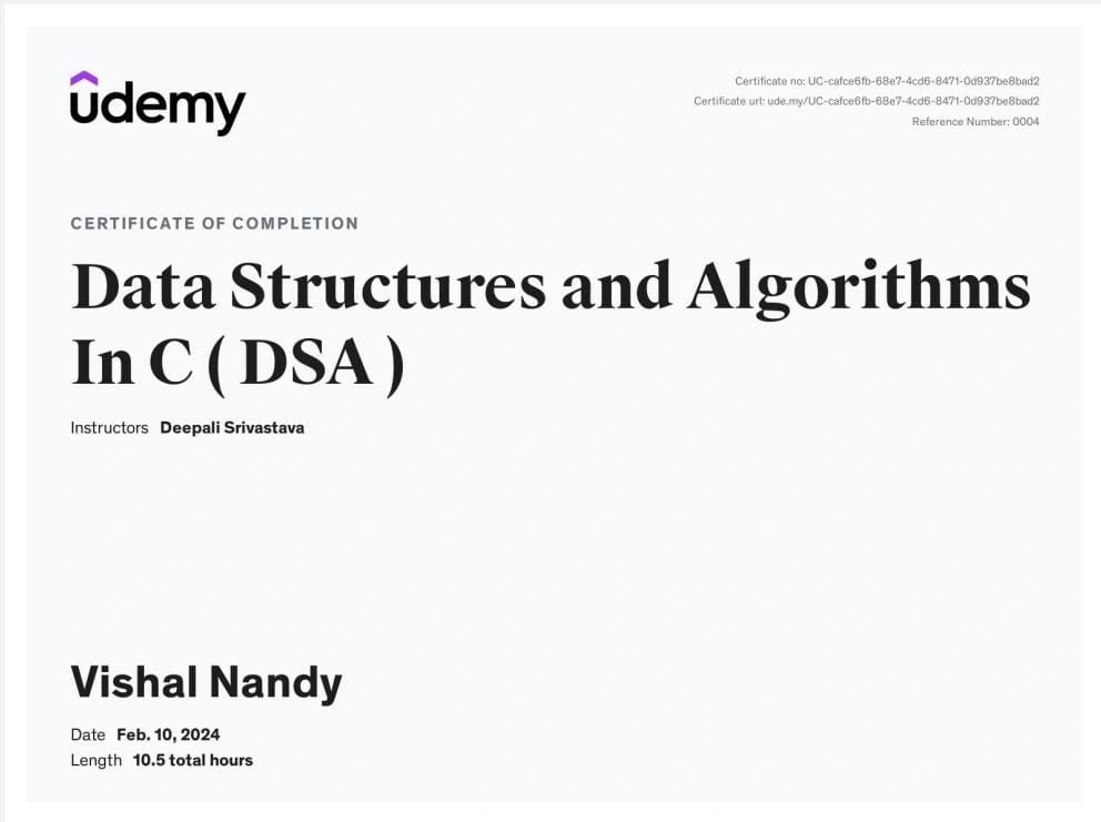 Vishal Nandy on LinkedIn: #datastructures #algorithms #cprogramming # ... Vishal Nandy on LinkedIn: #datastructures #algorithms #cprogramming # ...