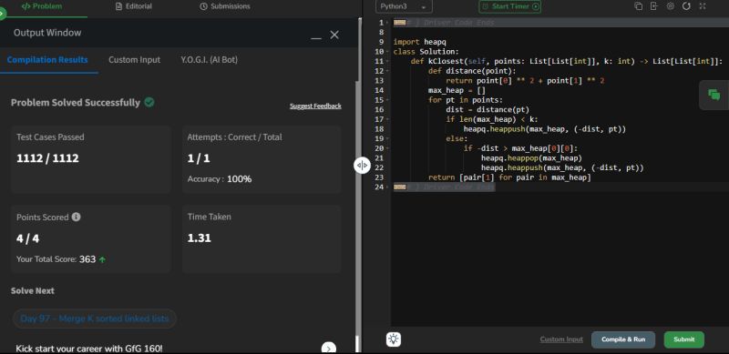 #dsa #coding #python #problemsolving #160daysofcode #gfg160days ... #dsa #coding #python #problemsolving #160daysofcode #gfg160days ...