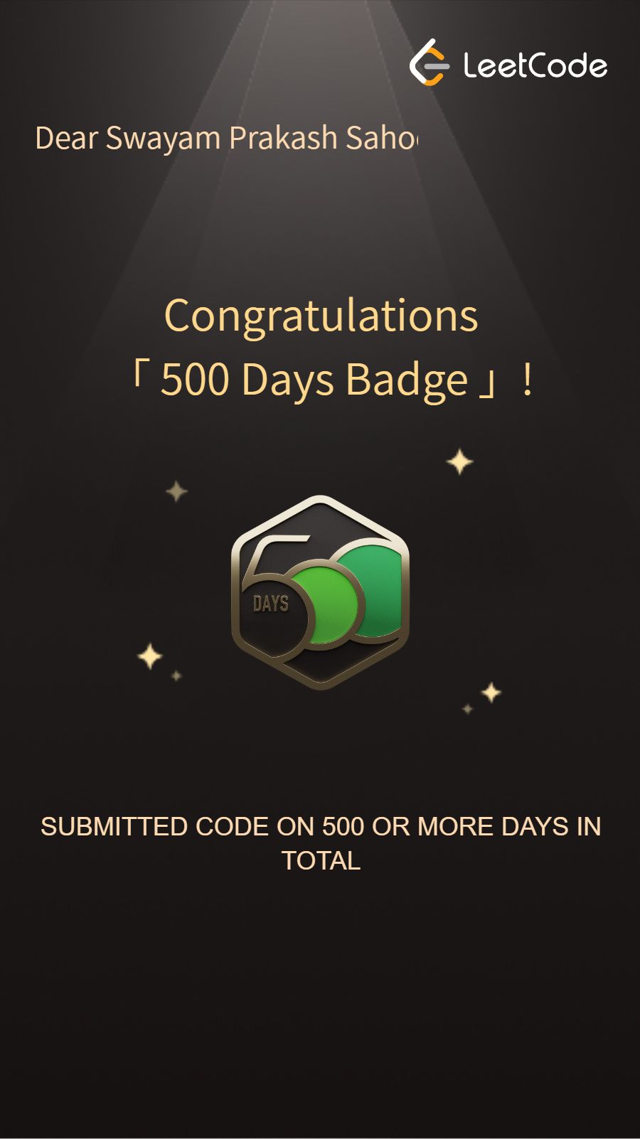 Swayam Prakash Sahoo on LinkedIn: #leetcode #code #challenges #linkedin ... Swayam Prakash Sahoo on LinkedIn: #leetcode #code #challenges #linkedin ...