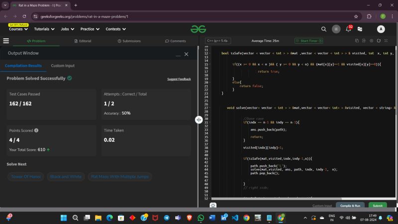 NAGA TEJA MANIKANTA BODDU on LinkedIn: #rat #maze #recursion #solved # ... NAGA TEJA MANIKANTA BODDU on LinkedIn: #rat #maze #recursion #solved # ...