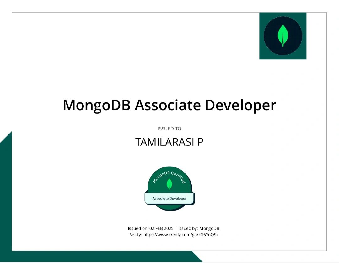 #mongodb #nosql #databasedevelopment #scalability | Tamilarasi Palanivel #mongodb #nosql #databasedevelopment #scalability | Tamilarasi Palanivel