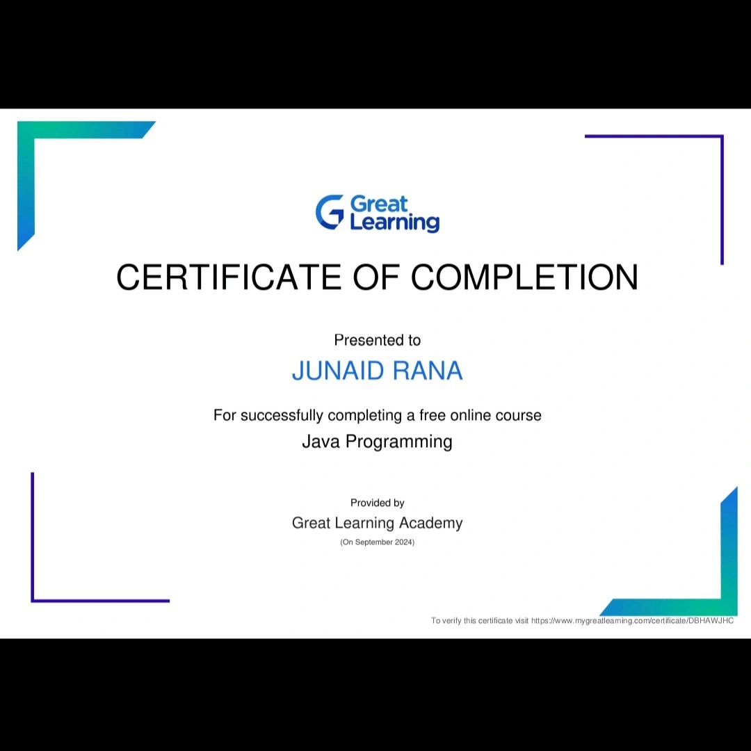 Junaid Rana on LinkedIn: #sap #java #greatlearning Junaid Rana on LinkedIn: #sap #java #greatlearning