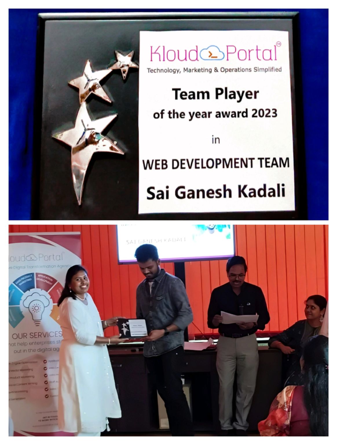 Sai Ganesh Kadali on LinkedIn: #team_player_of_the_year_award_in_web ... Sai Ganesh Kadali on LinkedIn: #team_player_of_the_year_award_in_web ...