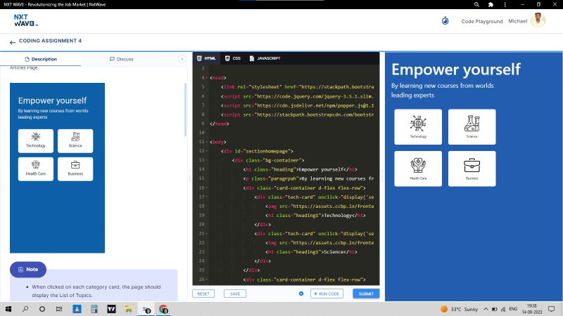 Michael Sam on LinkedIn: #30daysofcode #html #css #ccbp #nxtwave # ... Michael Sam on LinkedIn: #30daysofcode #html #css #ccbp #nxtwave # ...