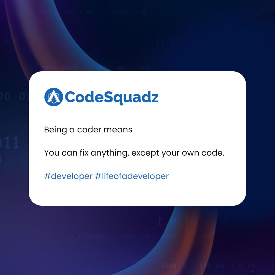 CodeSquadz on LinkedIn: #developerlife #programmerlife #coding #error # ... CodeSquadz on LinkedIn: #developerlife #programmerlife #coding #error # ...