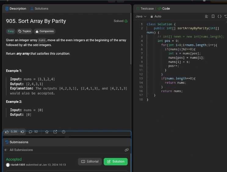 Harish R on LinkedIn: #Day46 #100DaysOfCode Challenge on LeetCode ... Harish R on LinkedIn: #Day46 #100DaysOfCode Challenge on LeetCode ...