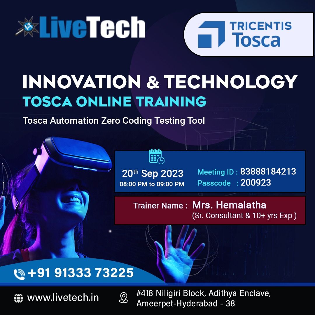 LiveTech QA on LinkedIn: Attend an Free Online Demo on TOSCA Automation ... LiveTech QA on LinkedIn: Attend an Free Online Demo on TOSCA Automation ...