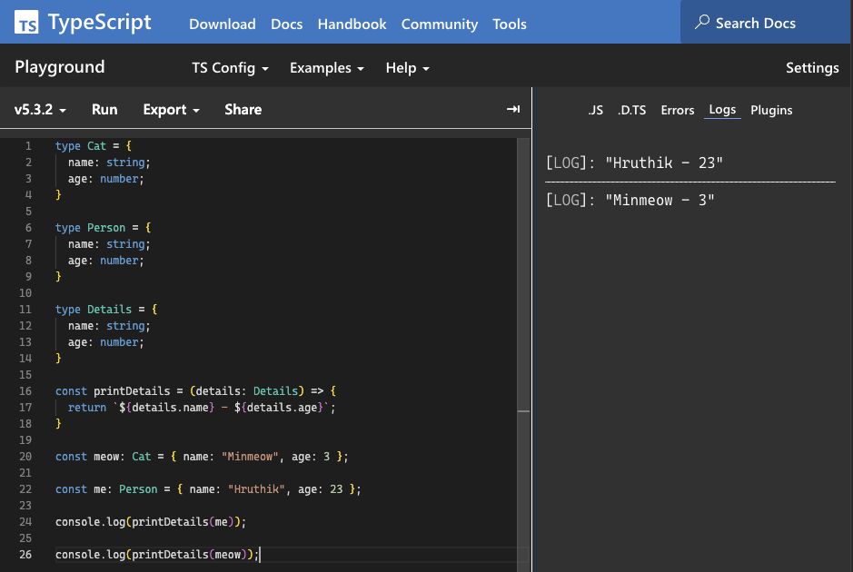 Hruthik Reddy on LinkedIn: #typescript #javascript #structural #nominal Hruthik Reddy on LinkedIn: #typescript #javascript #structural #nominal