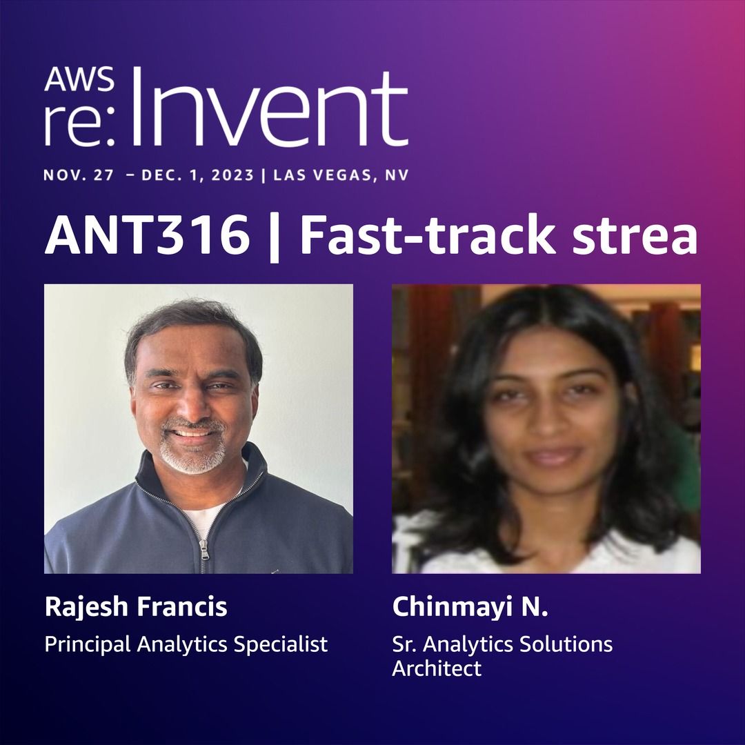 Rajesh Francis on LinkedIn: #reinvent2023 #aws #analytics #streamingdata Rajesh Francis on LinkedIn: #reinvent2023 #aws #analytics #streamingdata