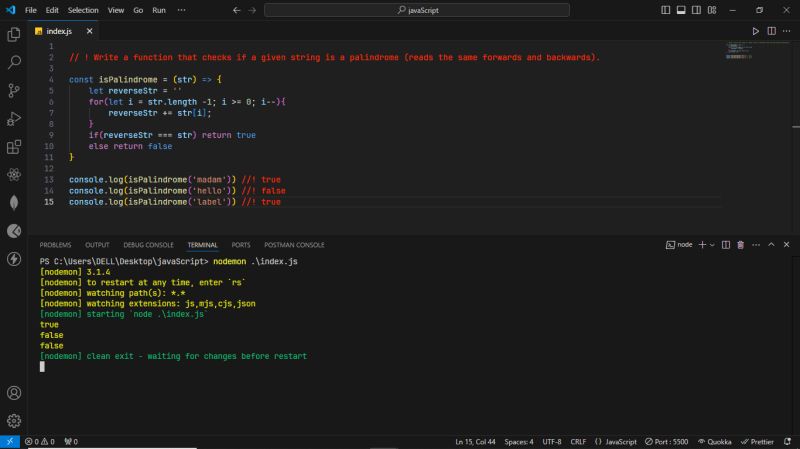 Vijay kumar on LinkedIn: 🔢 JavaScript Coding Challenge: Palindrome ... Vijay kumar on LinkedIn: 🔢 JavaScript Coding Challenge: Palindrome ...