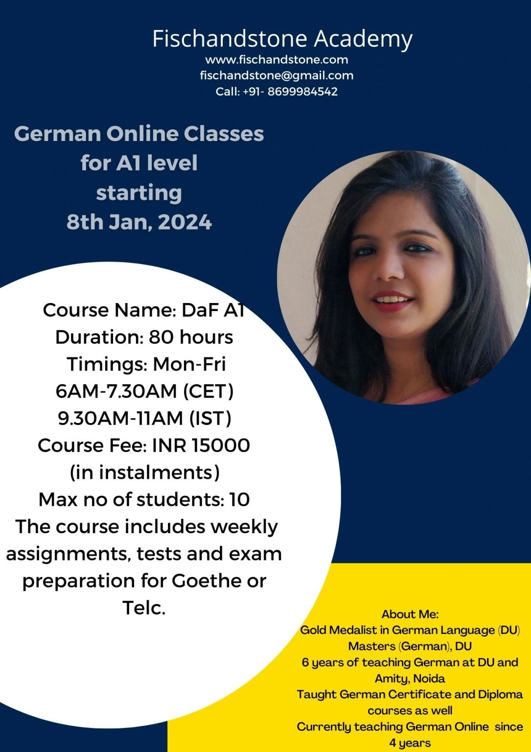 German A1 course starts from 8th Jan, 2024 | Anshu Mittal posted on the ... German A1 course starts from 8th Jan, 2024 | Anshu Mittal posted on the ...