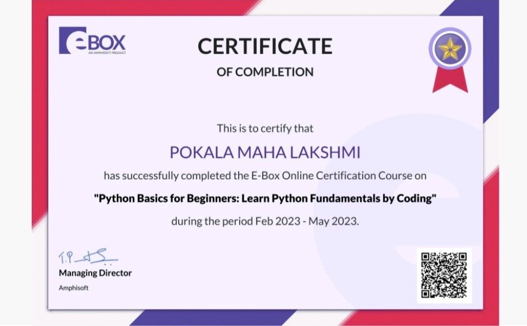 Maha Lakshmi Pokala on LinkedIn: #pythonbasicsforbeginners # ... Maha Lakshmi Pokala on LinkedIn: #pythonbasicsforbeginners # ...