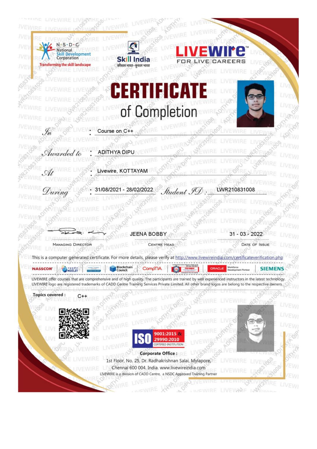 Adithya Dipu on LinkedIn: #cplusplus #programming #coursecompletion # ... Adithya Dipu on LinkedIn: #cplusplus #programming #coursecompletion # ...