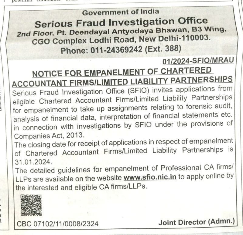 CA Sumit Garg on LinkedIn: SFIO Empanelment CA Sumit Garg on LinkedIn: SFIO Empanelment