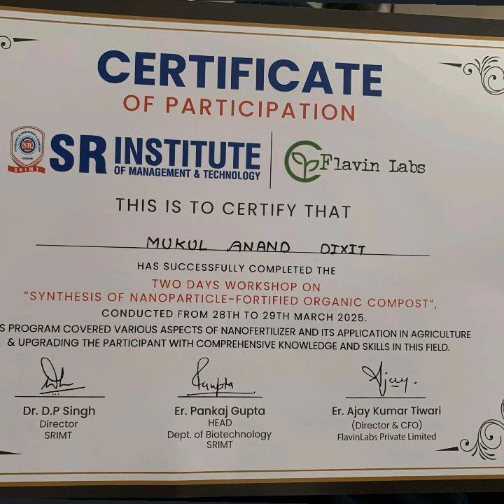#nanotechnology #organicfarming #sustainability | Mukul Anand Dixit #nanotechnology #organicfarming #sustainability | Mukul Anand Dixit