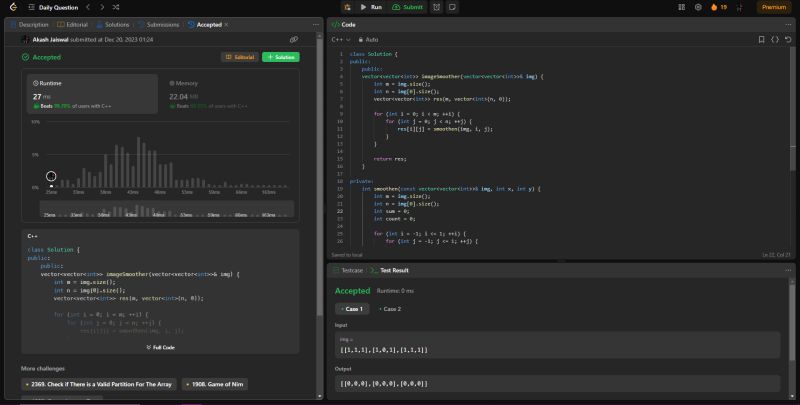#LeetCodeChallenge: Image Smoother | Akash Jaiswal posted on the topic ... #LeetCodeChallenge: Image Smoother | Akash Jaiswal posted on the topic ...