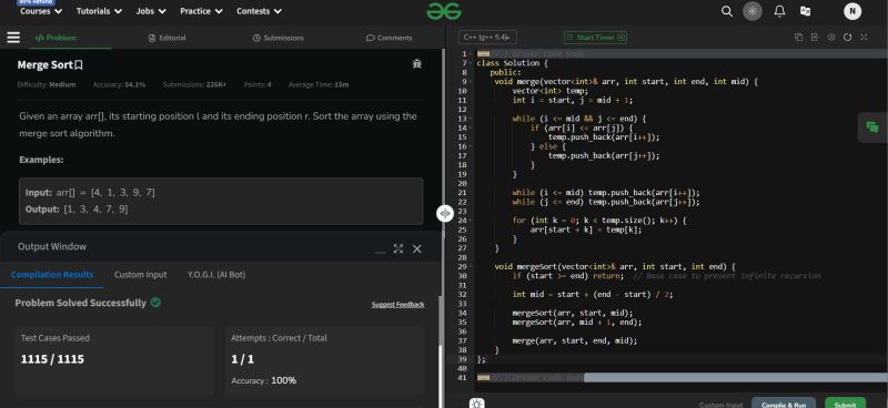 #100daysofcodechallenge #coding #cplusplus #sorting #mergesort ... #100daysofcodechallenge #coding #cplusplus #sorting #mergesort ...