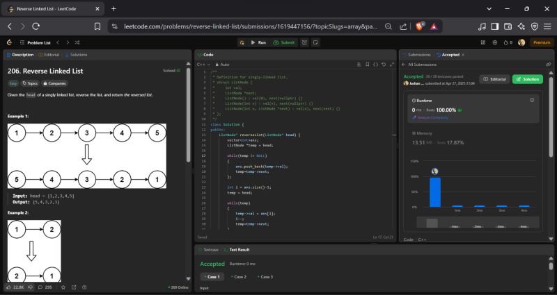 #100daysofdsa #100daysofcode #dsa #leetcode #linkedlist #techjourney ... #100daysofdsa #100daysofcode #dsa #leetcode #linkedlist #techjourney ...