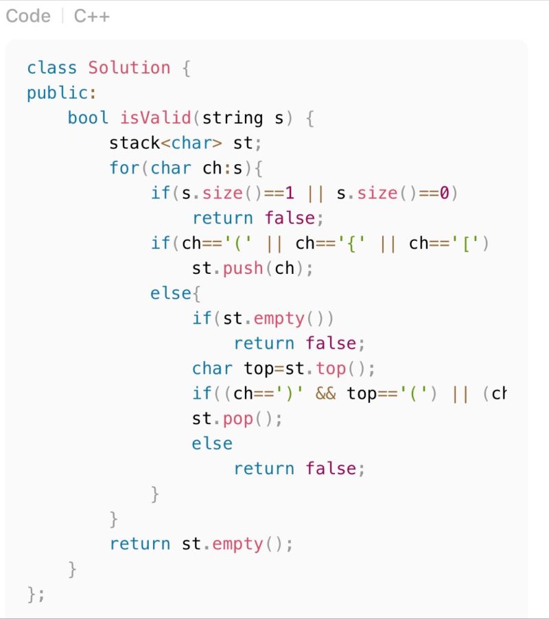 Santheesh P M on LinkedIn: #cplusplus #stack #validparentheses #coding ... Santheesh P M on LinkedIn: #cplusplus #stack #validparentheses #coding ...