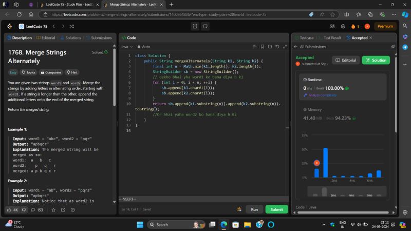 Sumit dhondikar on LinkedIn: #java #leetcode75 #datastructures # ... Sumit dhondikar on LinkedIn: #java #leetcode75 #datastructures # ...