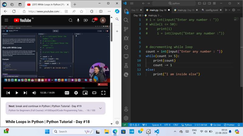 Amresh Sahu on LinkedIn: #100daysofpython #python #whileloop # ... Amresh Sahu on LinkedIn: #100daysofpython #python #whileloop # ...