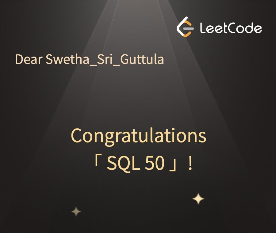 #sql #leetcode #sql50 #coding | Swetha Sri Guttula #sql #leetcode #sql50 #coding | Swetha Sri Guttula