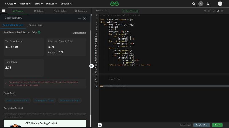 Day 181 of #365DaysOfCode with Kahn's algorithm | Lalit Negi posted on ... Day 181 of #365DaysOfCode with Kahn's algorithm | Lalit Negi posted on ...