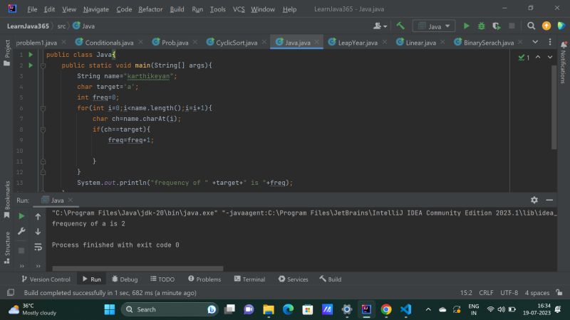 #365daysofcode #dsawithkunal #code #java | KARTHIKEYAN R #365daysofcode #dsawithkunal #code #java | KARTHIKEYAN R