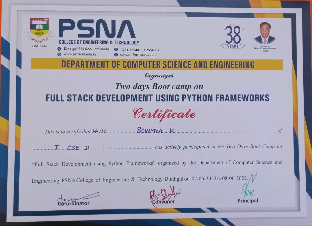 #fullstackdevelopment #python #boot | SOWMYA K CSE student #fullstackdevelopment #python #boot | SOWMYA K CSE student