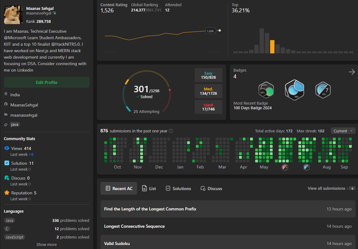 Maanas Sehgal on LinkedIn: #leetcode #codechef #codeforces #cp # ... Maanas Sehgal on LinkedIn: #leetcode #codechef #codeforces #cp # ...