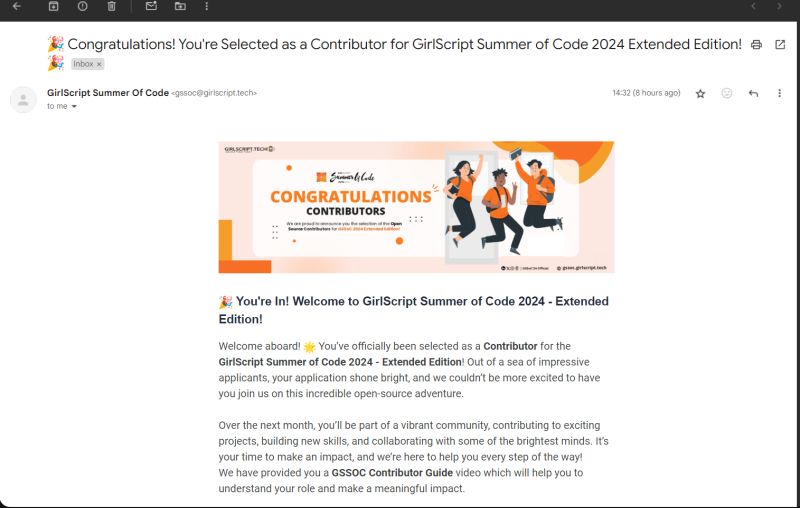 Shobiha Satheesh Kumar on LinkedIn: #gssoc2024 #opensource #girlscript Shobiha Satheesh Kumar on LinkedIn: #gssoc2024 #opensource #girlscript