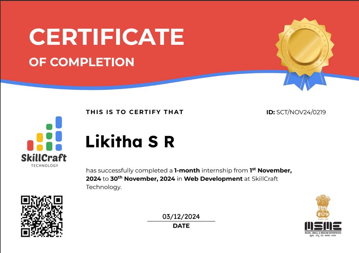 Likitha Naik on LinkedIn: #webdevelopment #internship # ... Likitha Naik on LinkedIn: #webdevelopment #internship # ...