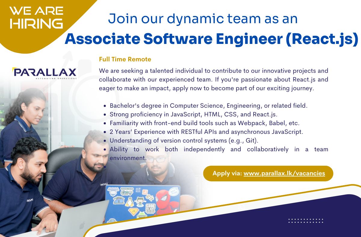 #softwareengineer #reactjs #reactjsjobs | Parallax Technologies #softwareengineer #reactjs #reactjsjobs | Parallax Technologies