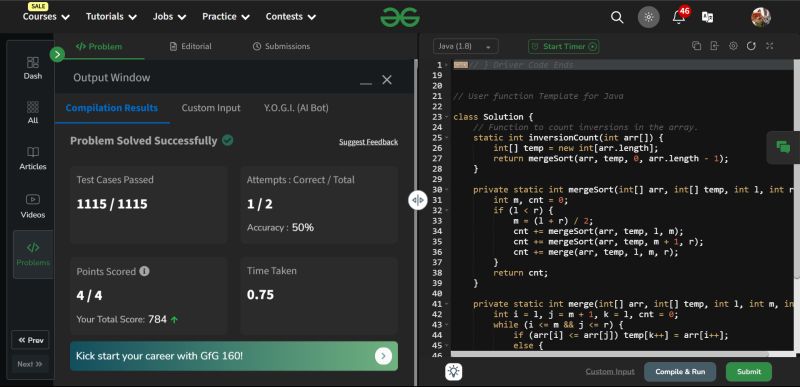 Vinay Kumar Siddha on LinkedIn: #gfg160 #geeksforgeeks #dailycoding # ... Vinay Kumar Siddha on LinkedIn: #gfg160 #geeksforgeeks #dailycoding # ...