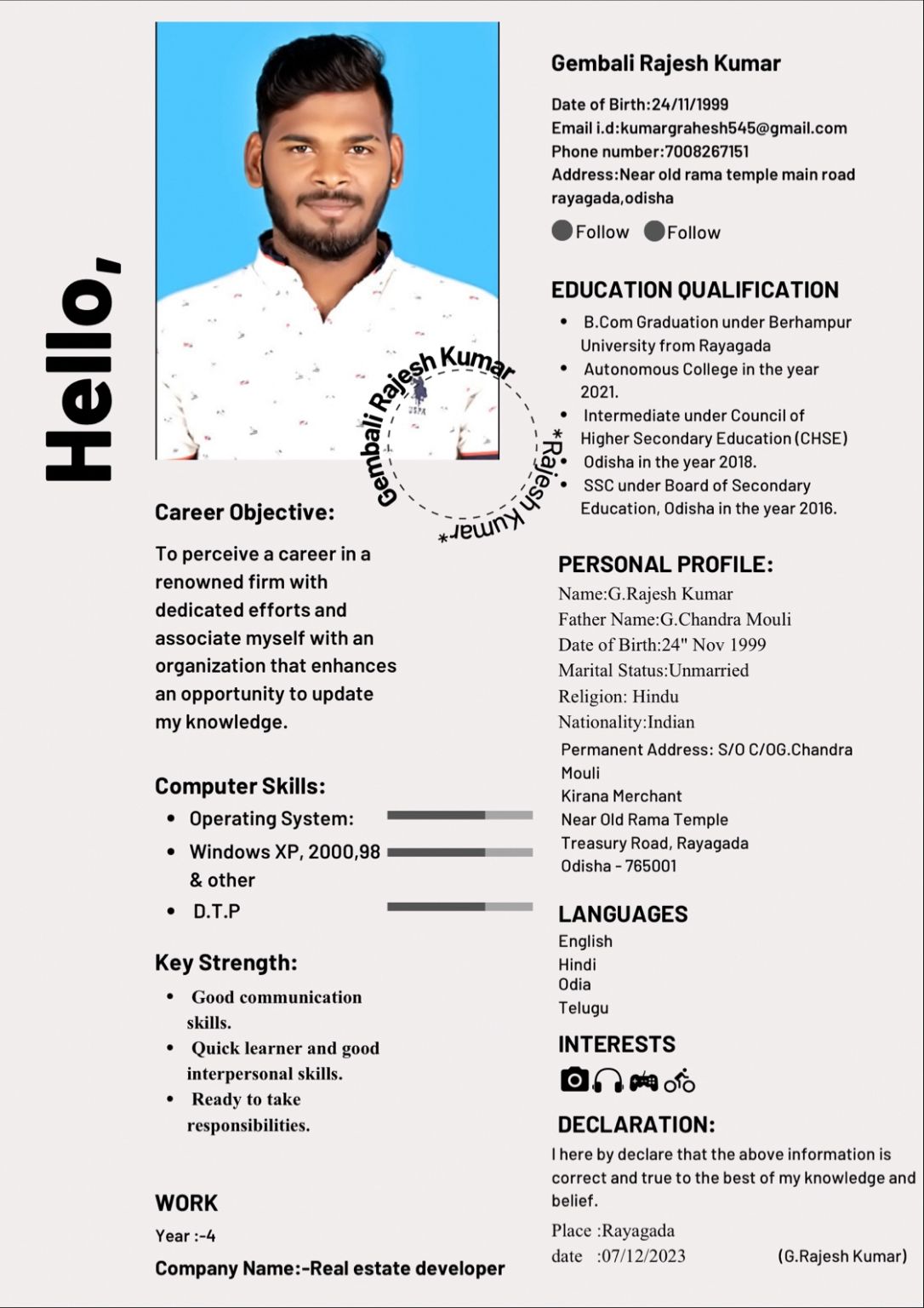 Gembali Rajesh Kumar posted on LinkedIn Gembali Rajesh Kumar posted on LinkedIn