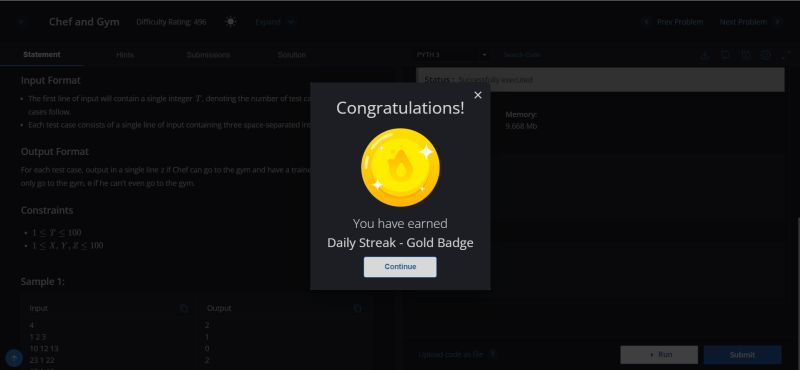 RENUKA PULAVARTHI on LinkedIn: #codechef #goldbadge # ... RENUKA PULAVARTHI on LinkedIn: #codechef #goldbadge # ...
