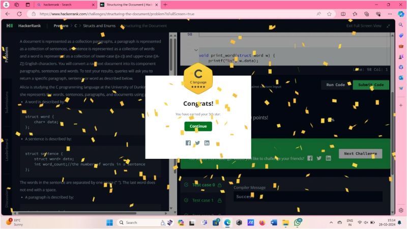 #hackerrank #5starbadge #codingjourney | Afra Fathima #hackerrank #5starbadge #codingjourney | Afra Fathima