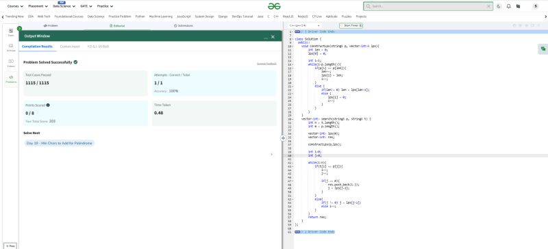 #gfg160 #gfg160 #kmp #dsa #gfg160 #geekstreak2025 | Sachin #gfg160 #gfg160 #kmp #dsa #gfg160 #geekstreak2025 | Sachin
