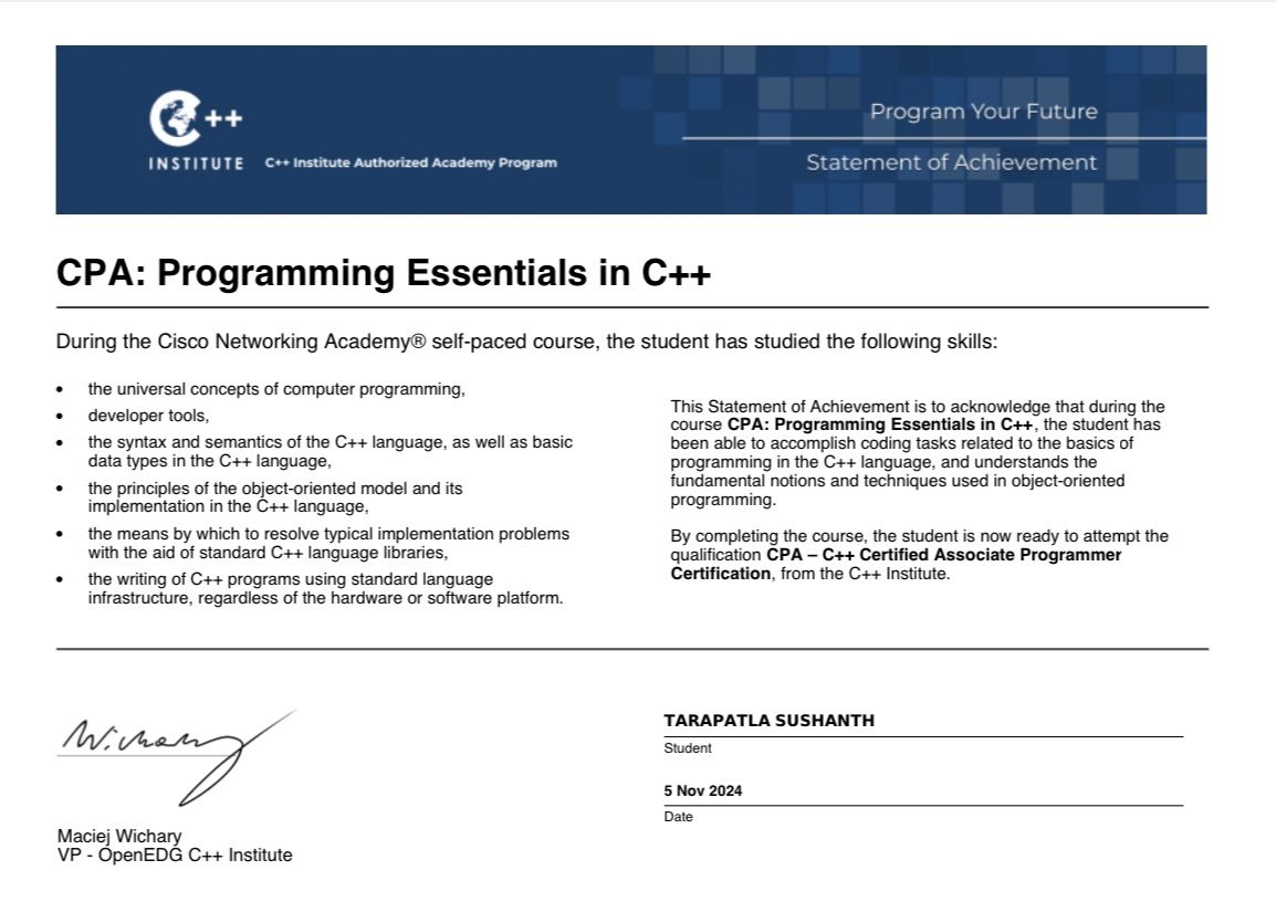 #cpp #programming #certification #learningneverstops #cplusplus #coding ... #cpp #programming #certification #learningneverstops #cplusplus #coding ...