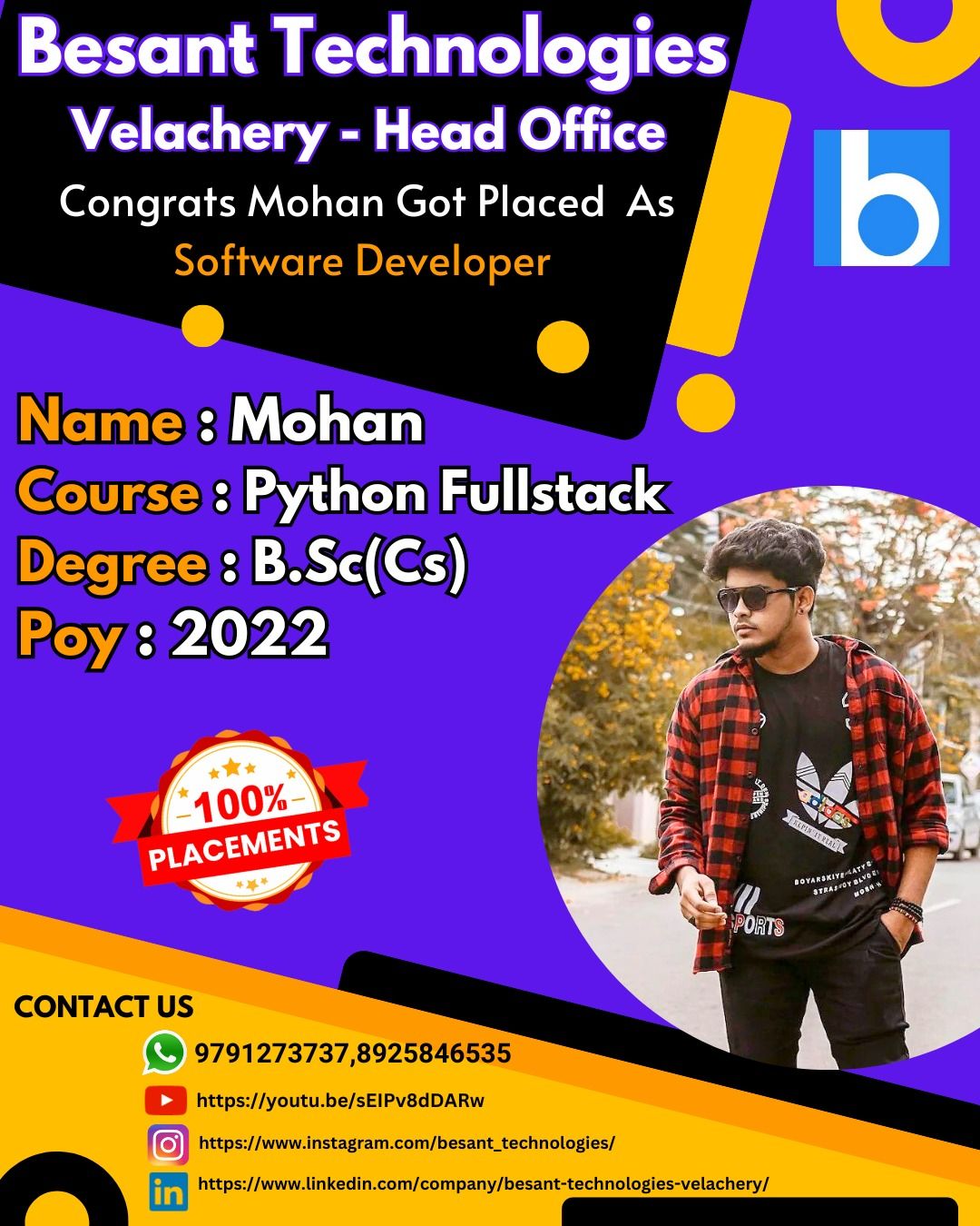 Besant technologies velachery on LinkedIn: #python #fullstack #itjobs # ... Besant technologies velachery on LinkedIn: #python #fullstack #itjobs # ...
