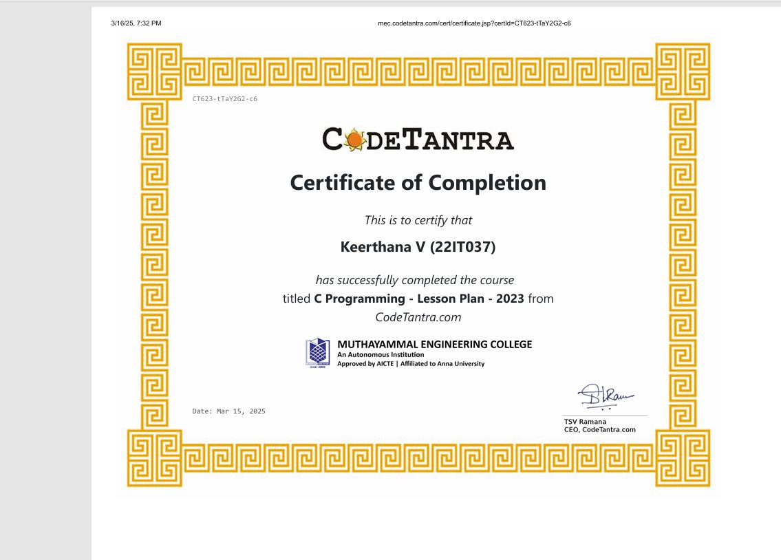 #cprogramming #codetantra #programming #learning #coding… | Keerthana ... #cprogramming #codetantra #programming #learning #coding… | Keerthana ...