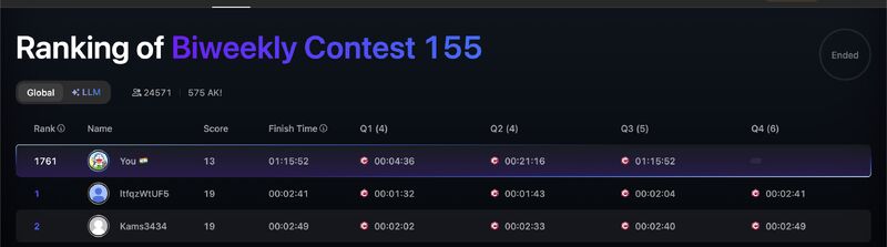 Solved 3 problems in LeetCode Biweekly 155 | Agam Gupta posted on the ... Solved 3 problems in LeetCode Biweekly 155 | Agam Gupta posted on the ...