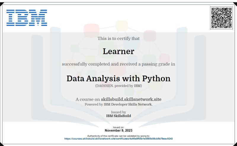 Sonal Parashar on LinkedIn: #dataanalysis #python #ibm #certification # ... Sonal Parashar on LinkedIn: #dataanalysis #python #ibm #certification # ...