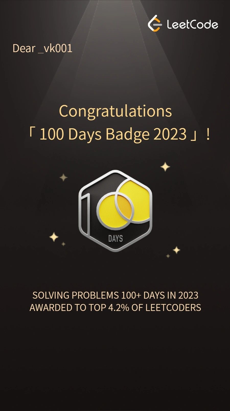 Vivek Kumar on LinkedIn: #leetcode #codingmilestone #100daysofcoding Vivek Kumar on LinkedIn: #leetcode #codingmilestone #100daysofcoding