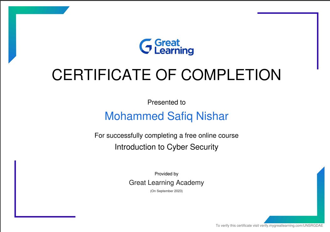 Mohammed Safiq Nishar on LinkedIn: #cybersecurity Mohammed Safiq Nishar on LinkedIn: #cybersecurity