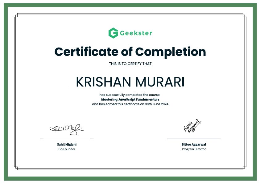 Krishan Murari on LinkedIn: #javascript #webdevelopment #geekster # ... Krishan Murari on LinkedIn: #javascript #webdevelopment #geekster # ...