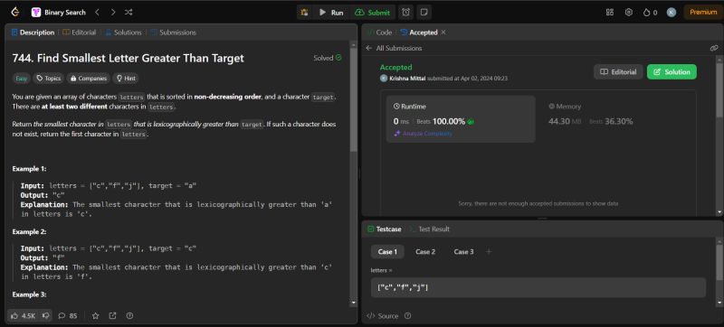How I solved binary search challenge | Krishna Mittal posted on the ... How I solved binary search challenge | Krishna Mittal posted on the ...