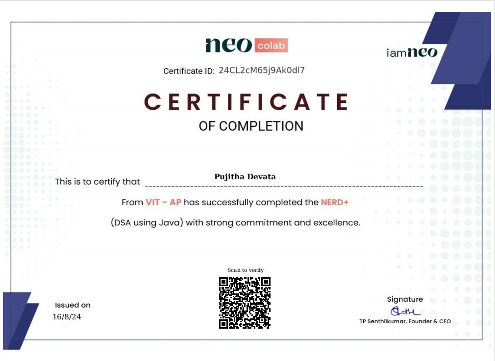 pujitha devata on LinkedIn: #java #datastructures #algorithms #dsa # ... pujitha devata on LinkedIn: #java #datastructures #algorithms #dsa # ...