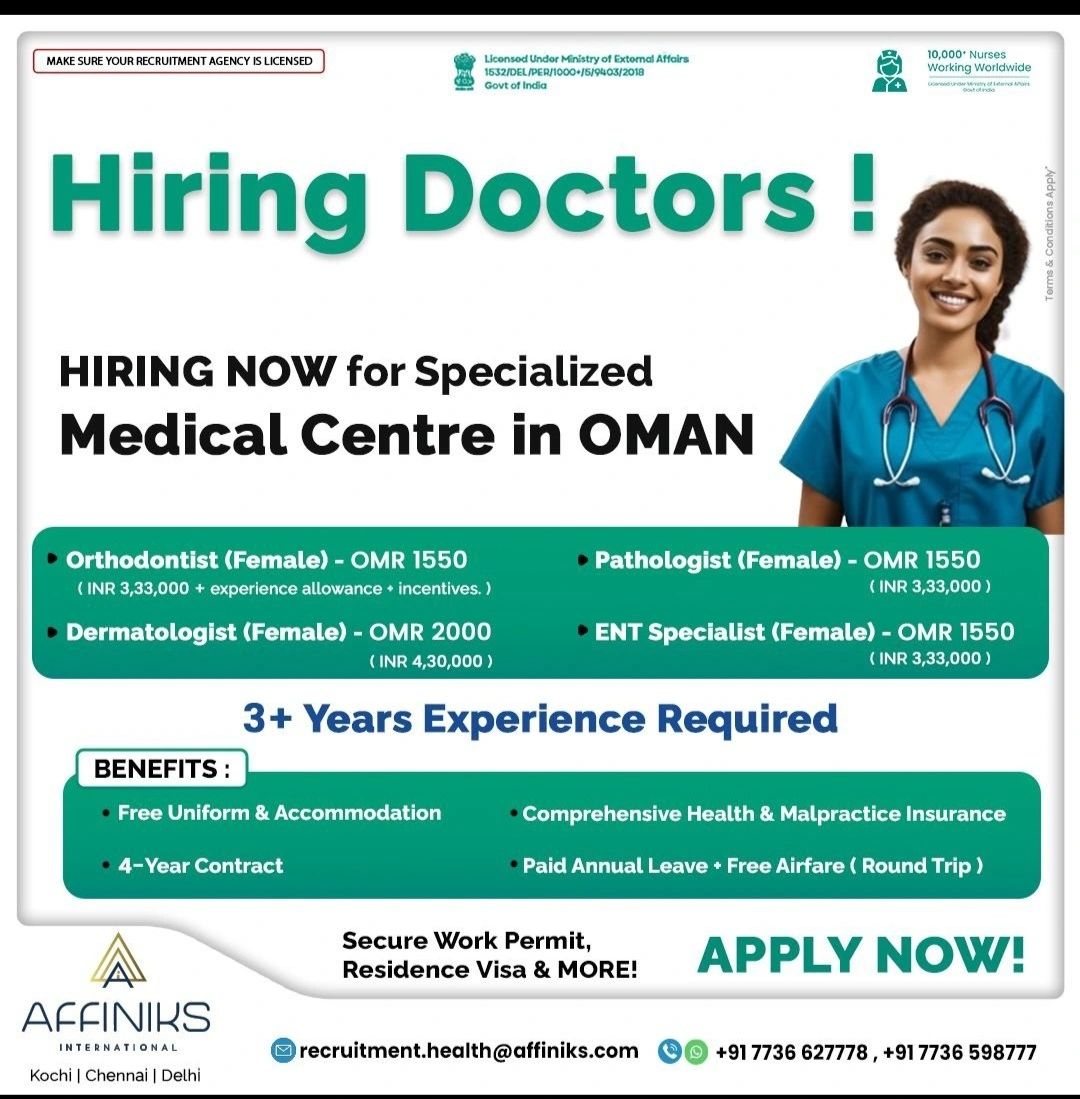 AKSHAYA S on LinkedIn: #oman #hiring #doctors #recruitment #affiniks # ... AKSHAYA S on LinkedIn: #oman #hiring #doctors #recruitment #affiniks # ...