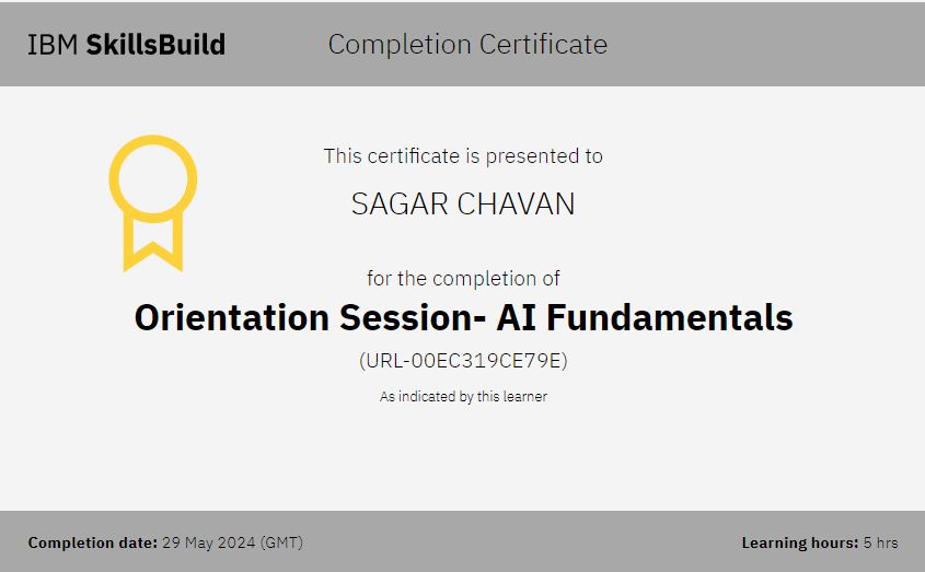SAGAR K CHAVAN on LinkedIn: #aifundamentals #ibm #skillbuild # ... SAGAR K CHAVAN on LinkedIn: #aifundamentals #ibm #skillbuild # ...